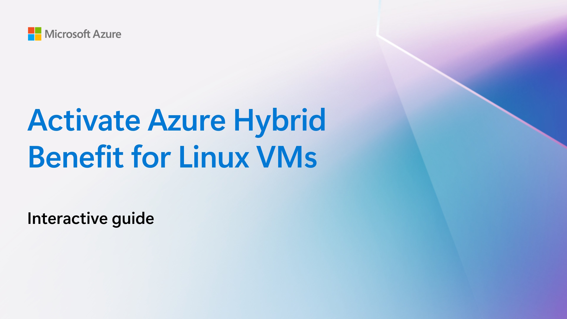 Activate Azure Hybrid Benefit for Linux