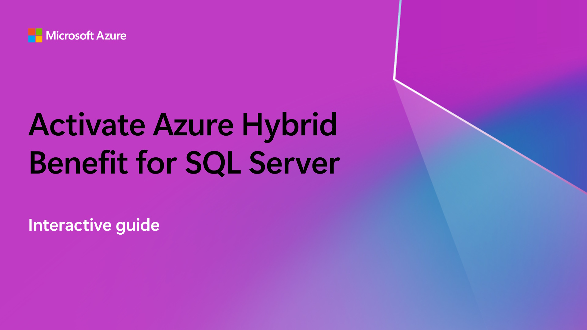 Activate Azure Hybrid Benefit for SQL Server